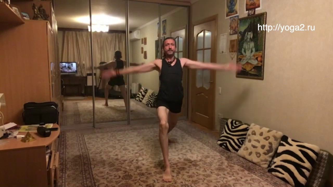 Хатха Йога. Фрагмент он-лайн занятия. Владимир Зайцев