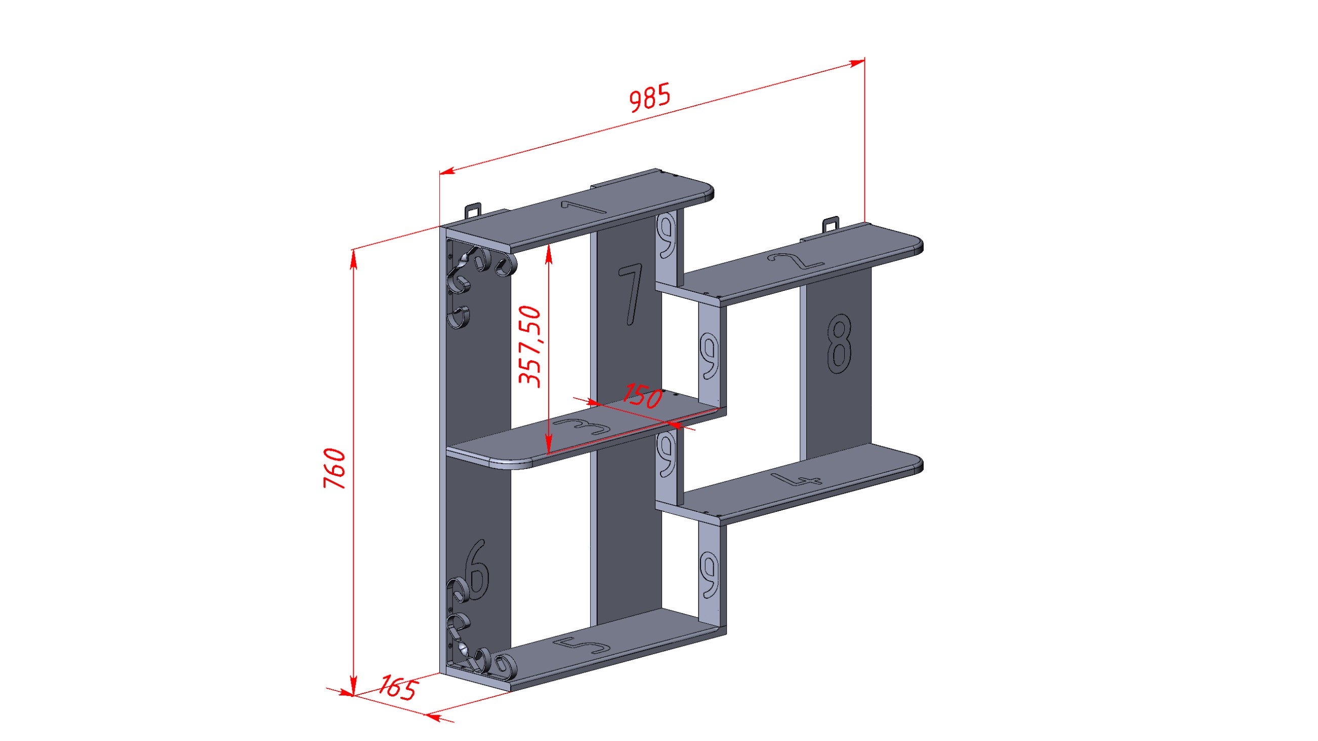 Сборка полки №3 Полка х5