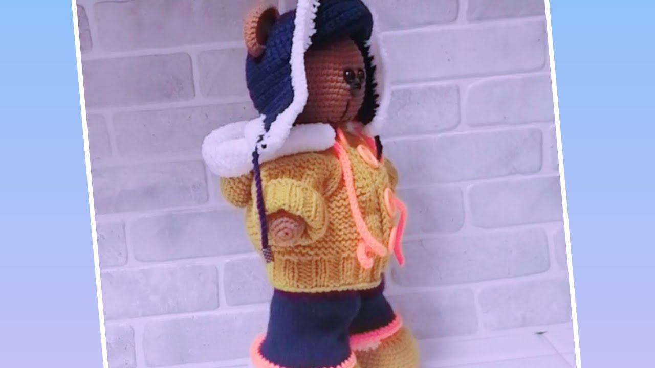 Вяжем верхнюю одежду для медвежонка