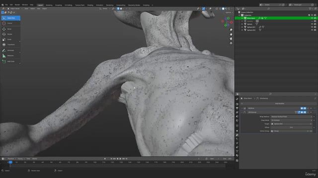 Creating a Hero Weapon for Games - Часть 11 - Body Shrinkwrap