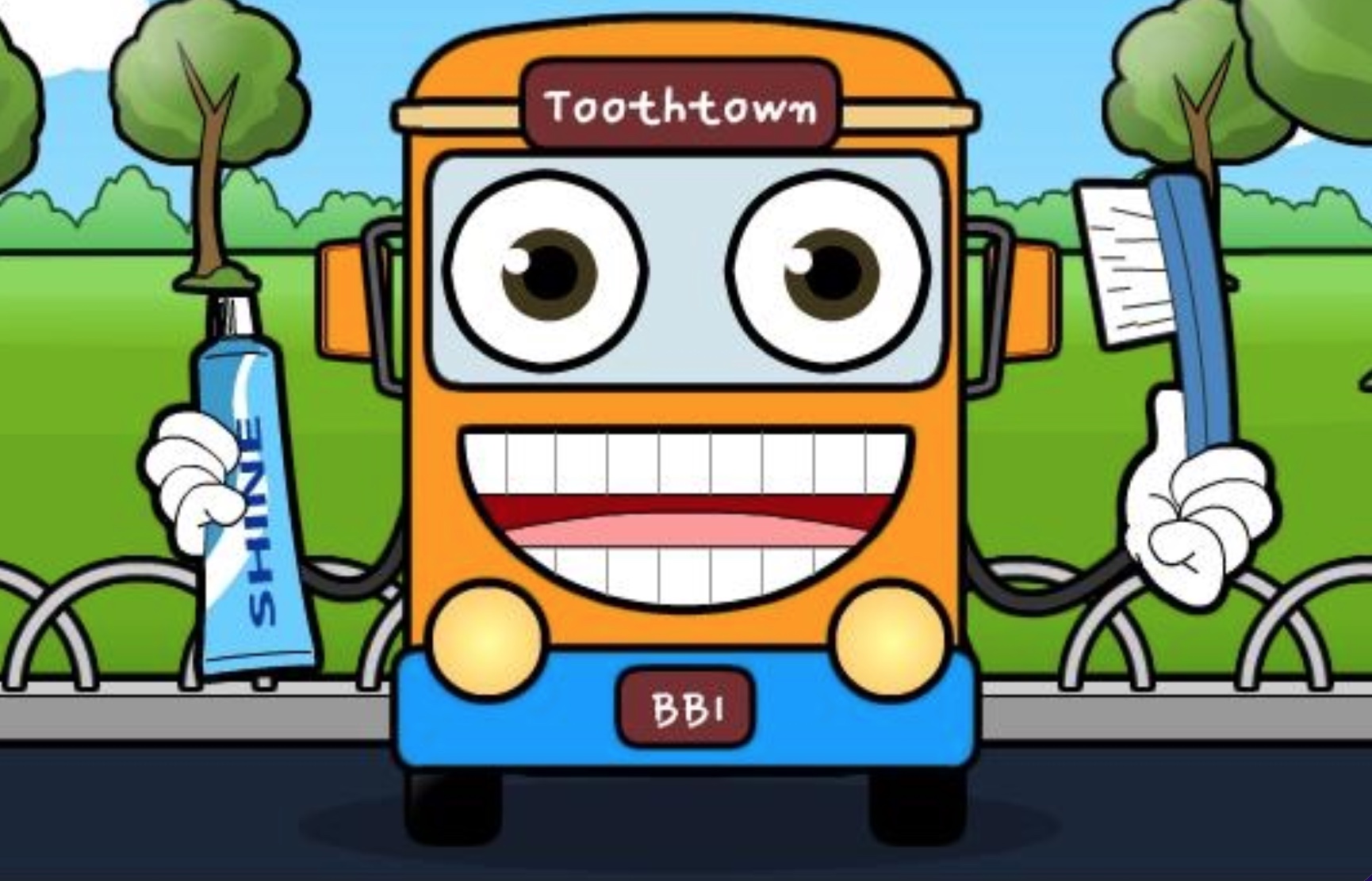 Brush bus | Детские песни на английском | Учить английский | *