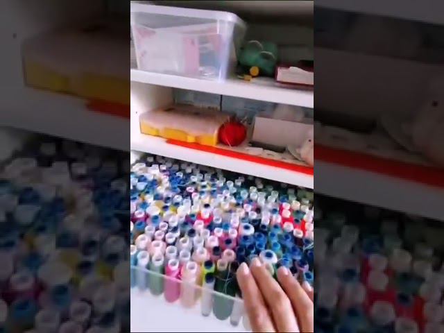 Порядок на рабочем месте #творчество #мастерская #handmade #хранение #рукоделие #хобби #вышивка