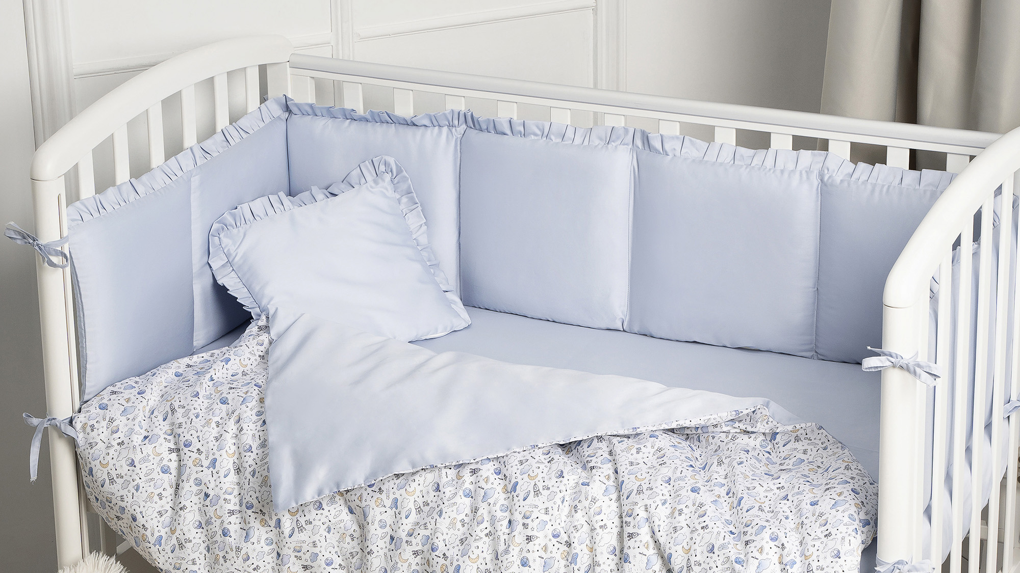 Комплект в кроватку Lovely Dream Cosmo. Детское постельное белье Perina.