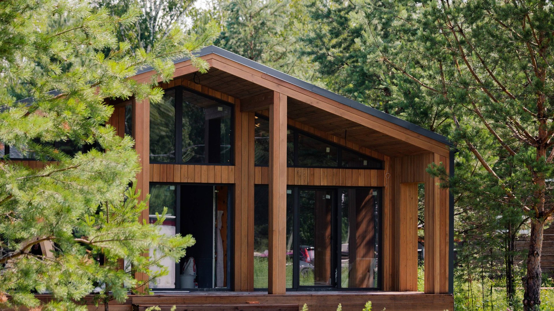 Обзор домов Арчи 100м². Каркас и газобетон. Стиль барнхаус.