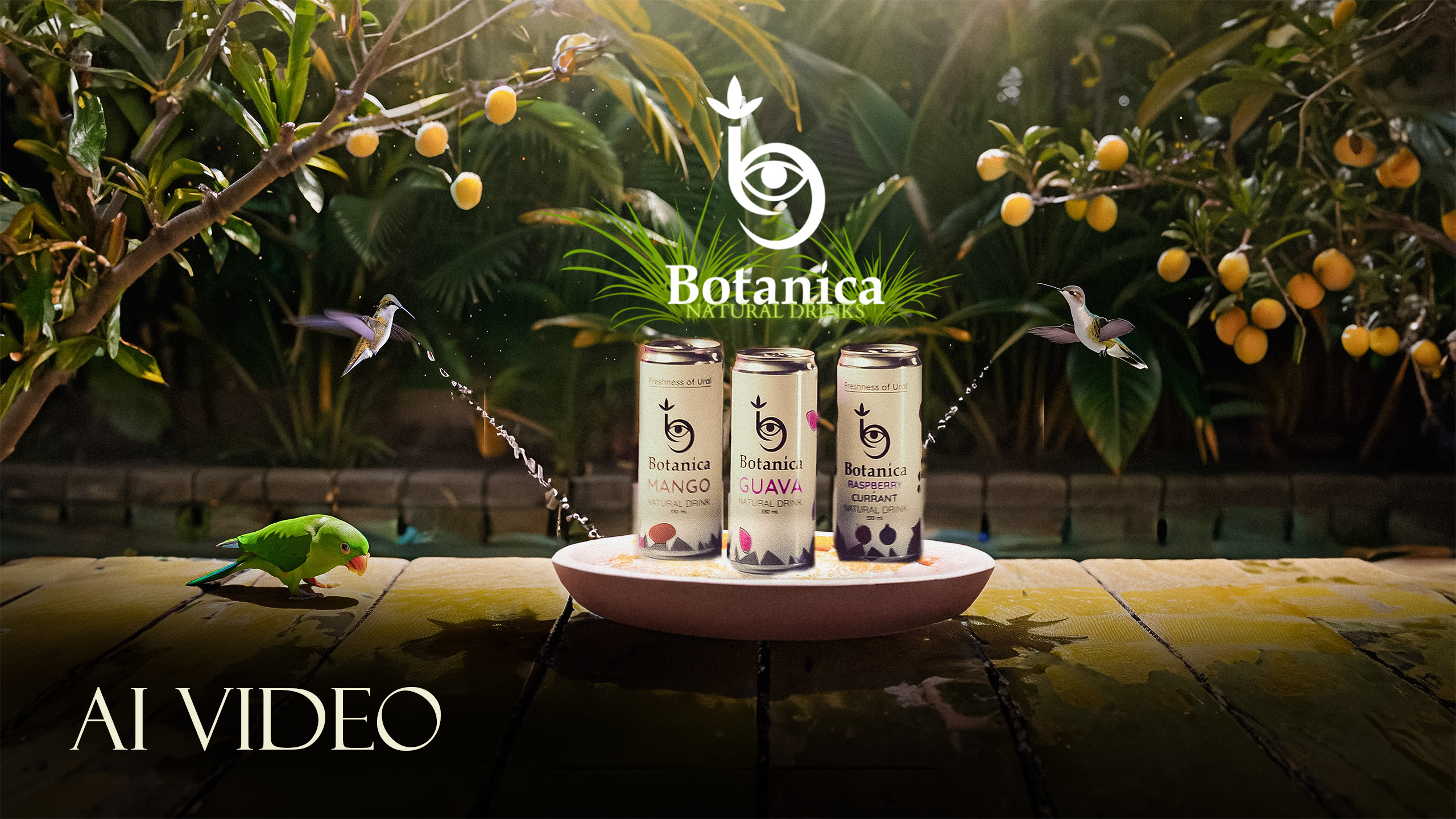 Видео полностью созданное в нейросети - Botanica Freshes