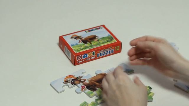 Макси-пазл воздушный "Коровка", 12 элементов, компания "Ракета"