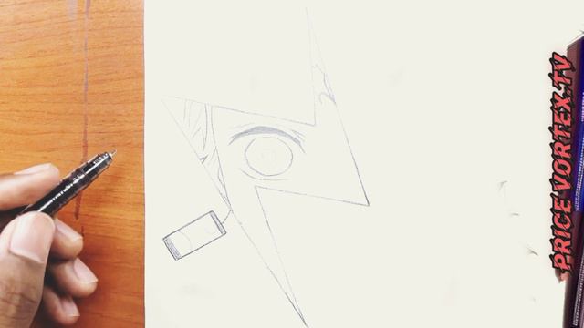 как нарисовать глаз Танджиро шаг за шагом | учебник рисования