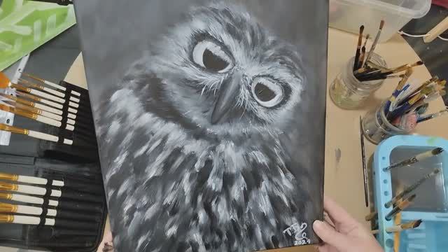Как нарисовать сову/Просто/Акрил