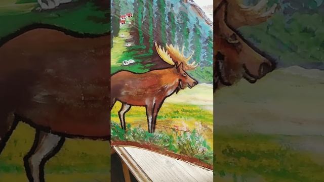 Панно на стену из берёзового спила ??