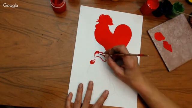 Петушок в хохломе