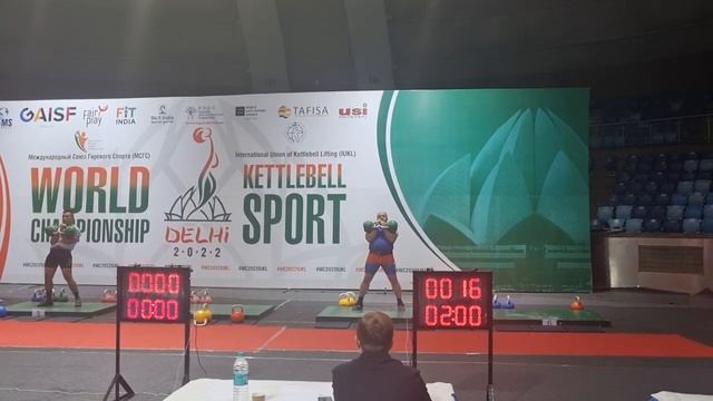 Чемпионат мира по гиревому спорту 2022 г., Индия, Шанин Александр, толчок ДЦ 2х24 кг 30 подъемов.