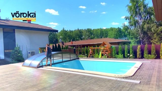 Коричневый. Сотовый поликарбонат. Павильоны для бассейнов модель Flair