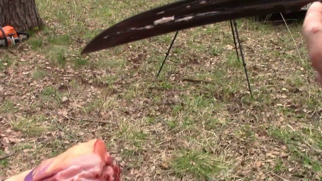 Рубка свиной головы черной саблей производства фирмы "Назаров и Калибр" г Иваново