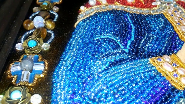 Вышивка бисером. Роман Угличский вышитый бисером и камнями