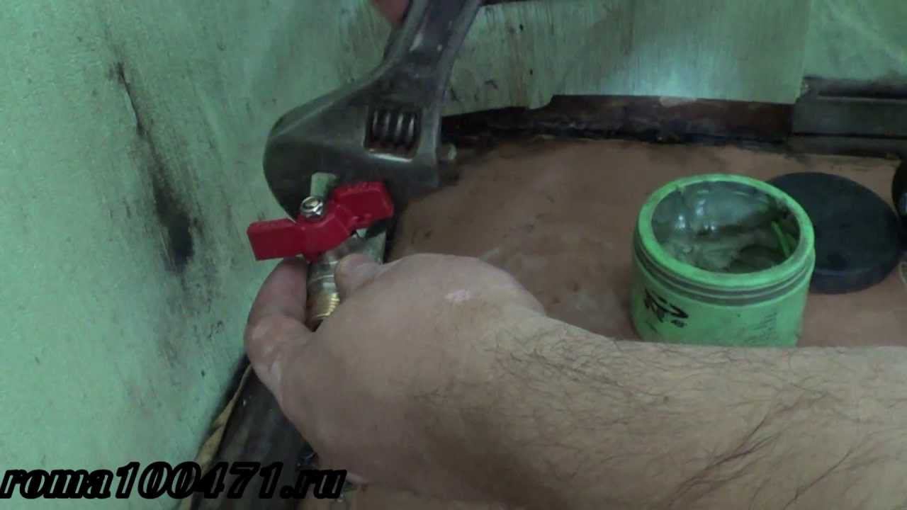 Установка шарового крана, как наматывать лен