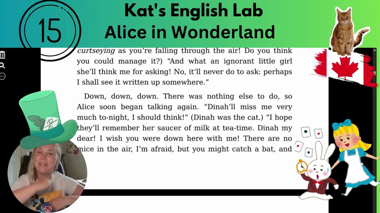 Алиса в Стране Чудес, разбор №15. Английское произношение, интонация, грамматика и новые слова.
