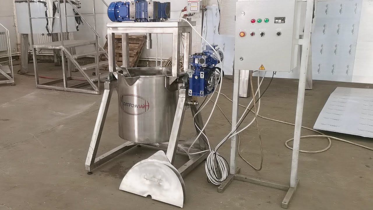 Однослойный смеситель без нагрева продукта с наклоном ёмкости СМУ-100 для рыбоконсервного завода
