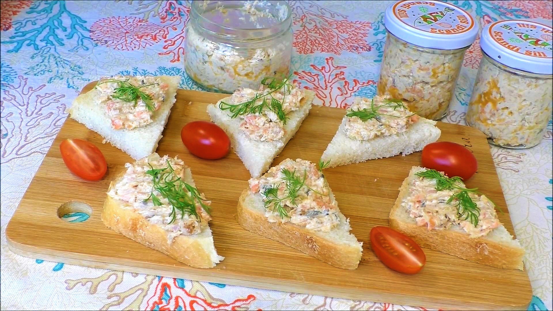 Супер вкусная намазка для  бутербродов. Риет (паштет) из красной рыбы..mp4