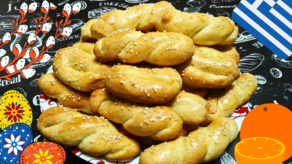 ГРЕЧЕСКОЕ ПАСХАЛЬНОЕ ПЕЧЕНЬЕ ПАСХАЛИНА КУЛУРЬЯ / Традиционная Пасхальная выпечка в Греции