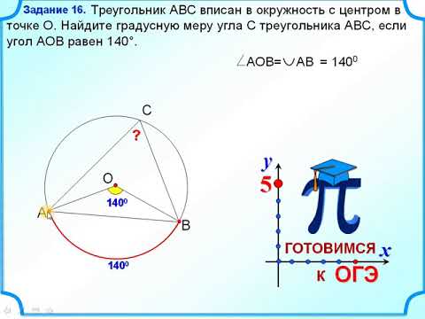 ОГЭ окружность. Центральный и вписанный углы
