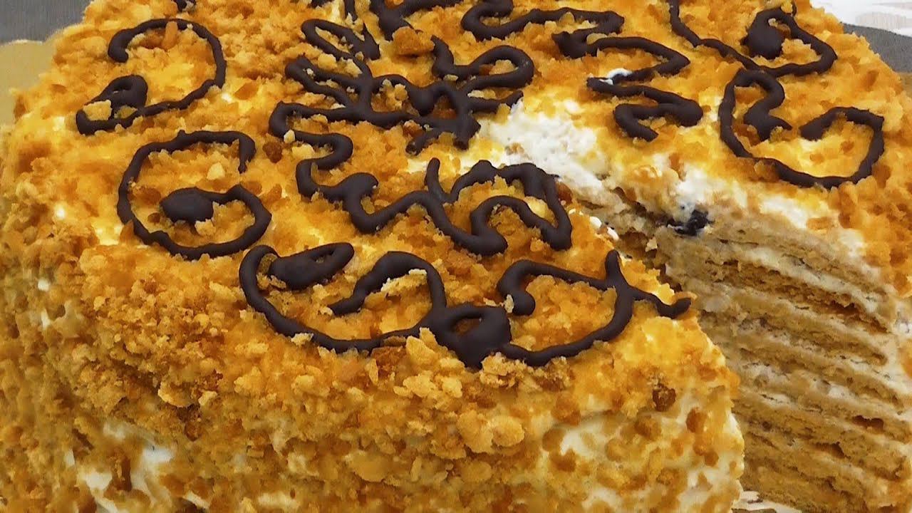 ТОРТ МЕДОВИК "ЕШЬ ГУБАМИ"!!! НА РАСТИТЕЛЬНОМ МАСЛЕ!