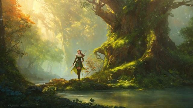 Мирная гавань эльфов. Умиротворяющая и расслабляющая музыка. Эмоциональная нежная арфа.