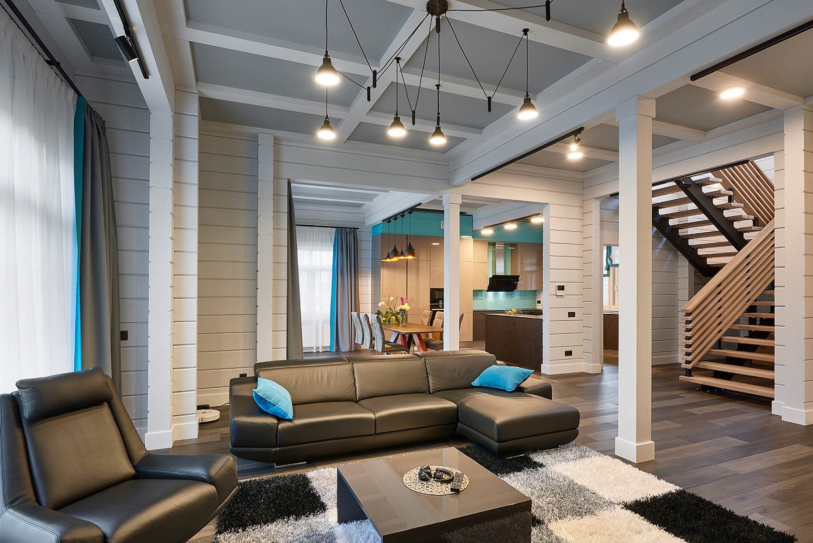 Дом из клееного бруса в современном стиле под КЛЮЧ. История строительства от Палекс