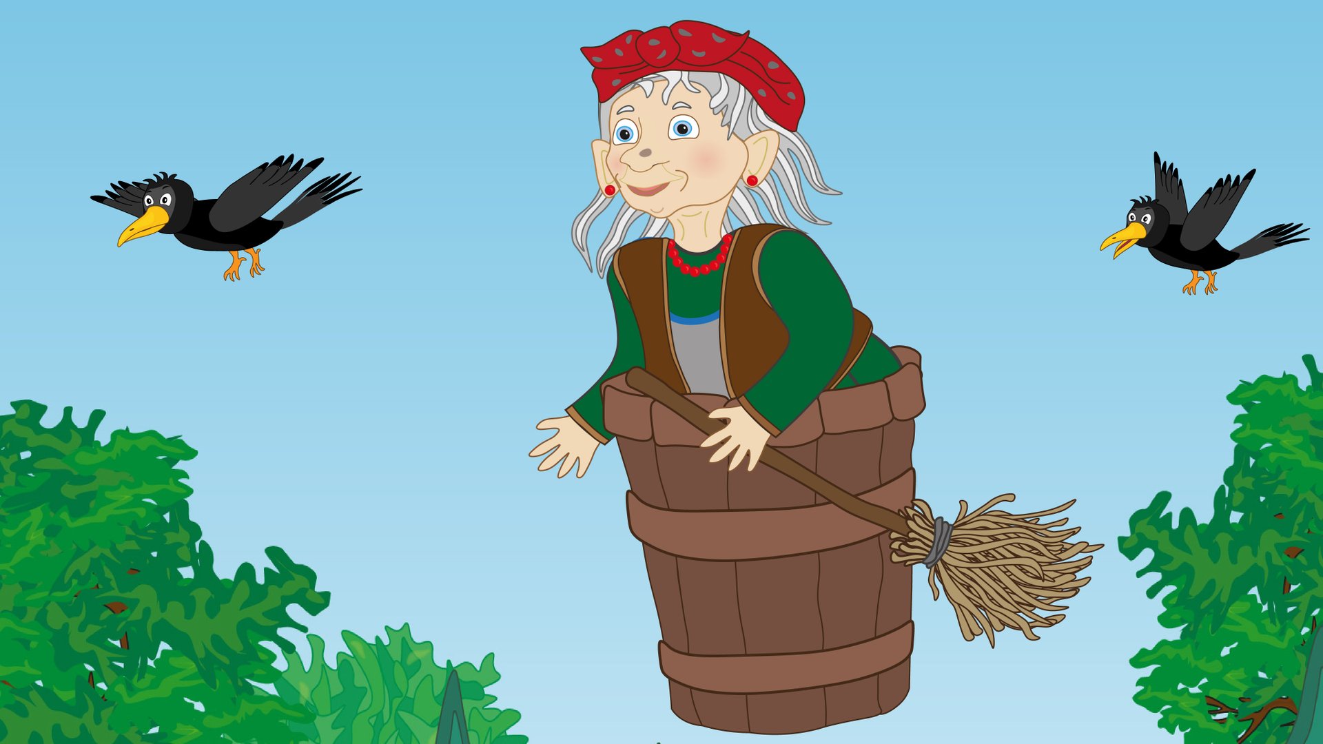 БАБУСЯ - ЯГУСЯ. Мультфильм - песенка для малышей.