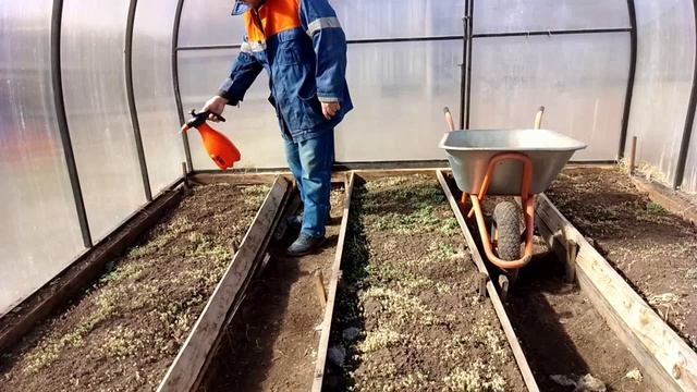 44. 10 апреля 2023 г. Тестирование до дачи электросамоката. Опрыскивание Фитовермой теплиц.