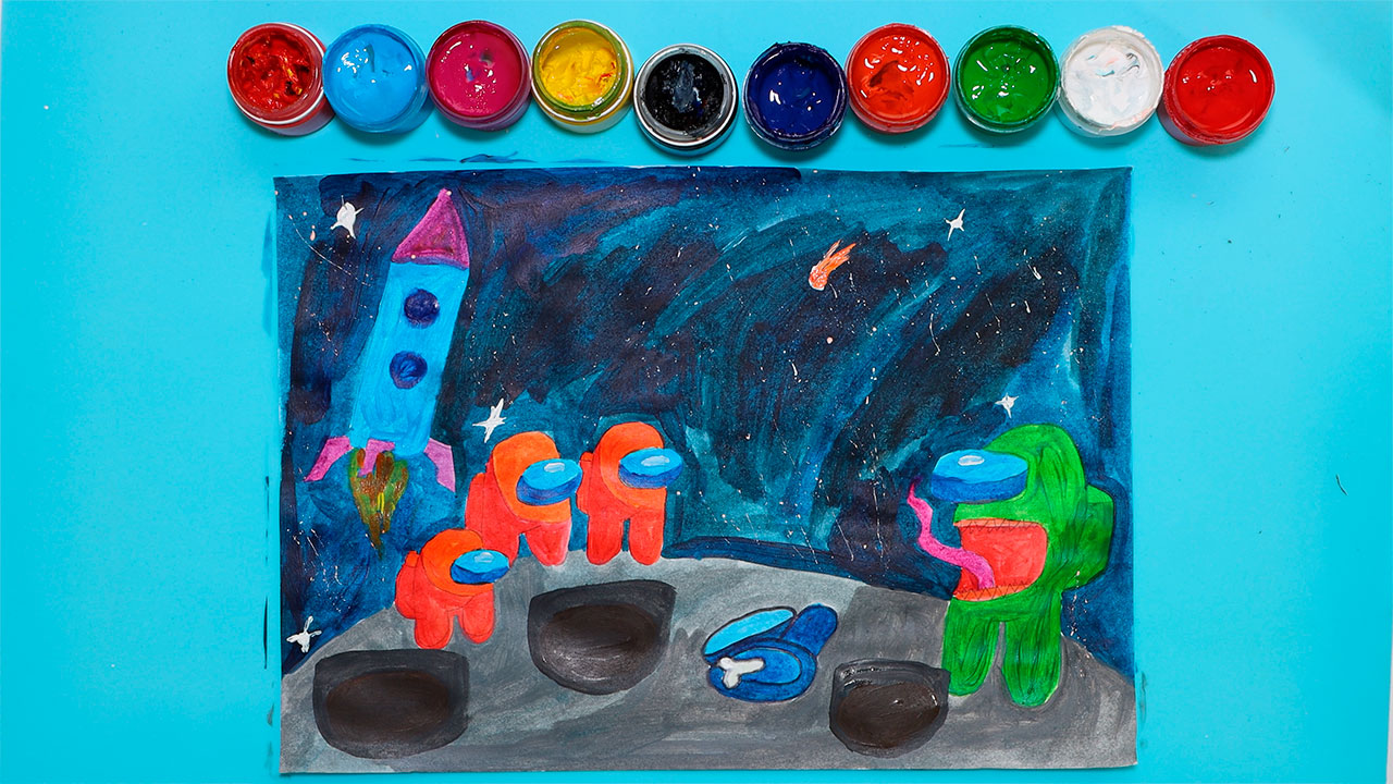 Как нарисовать Амонг Ас, Амонг Ас в Космосе