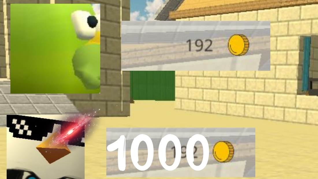 сегодня Я зарабатываю другу на новое оружие которое стоит 1900 монет в Chicken Gan