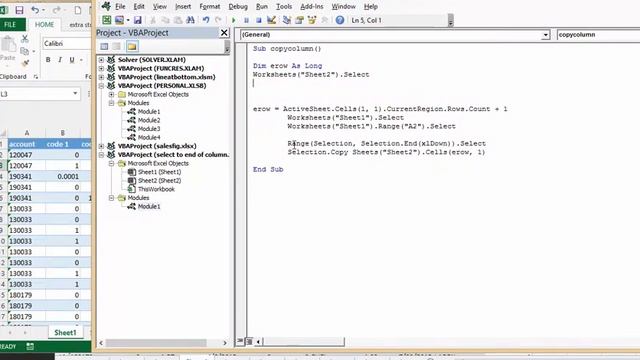 How to select and copy an entire column with VBA in Excel - смотреть ...