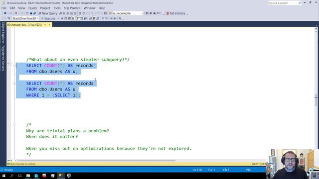 02 SQL Server Performance Tasting Menu Trivial Plans