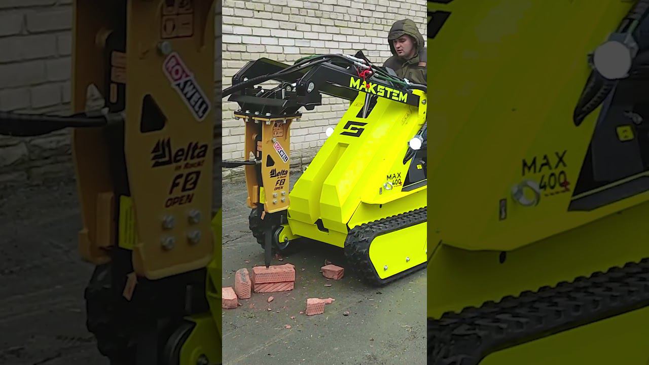 Гусеничный Мини-Погрузчик ❯ MAKSTEM ❯ Гидромолот ❯ #гидромолот #delta #минипогрузчик #сделановроссии