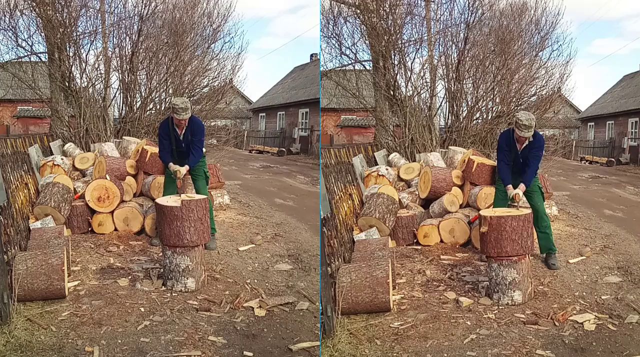 Топоры Топорсиб - Изюбрь. Сравнение с колуном. Пропитка рукояти маслом.mp4