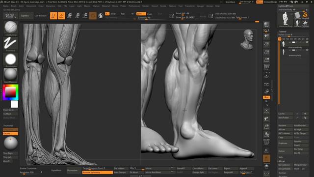 39_Фигура_нижняя часть ноги для создания #3d_персонажей