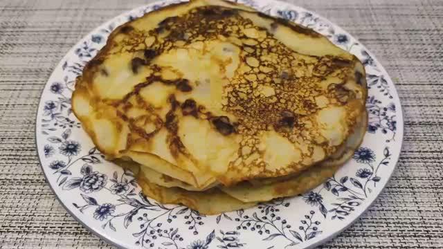 Блинчики с Изюмом на Кефире без яиц - такие мягкие, тают во рту?