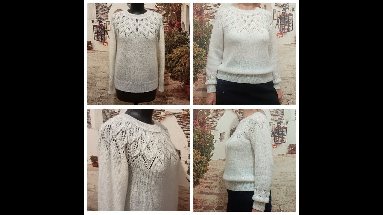 Кофточка спицами с круглой кокеткой "Мерцающие листья". Готовая работа. Я в шоке, расстроилась.