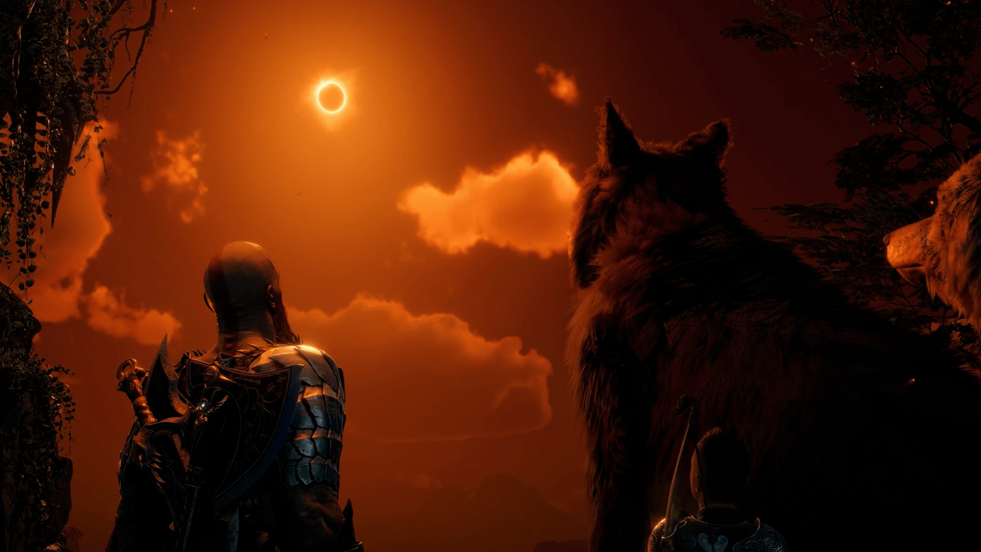 GOD OF WAR RAGNAROK - Skoll and Hati Wolves ..... Begin Ragnarok Sunset. HD .mp4