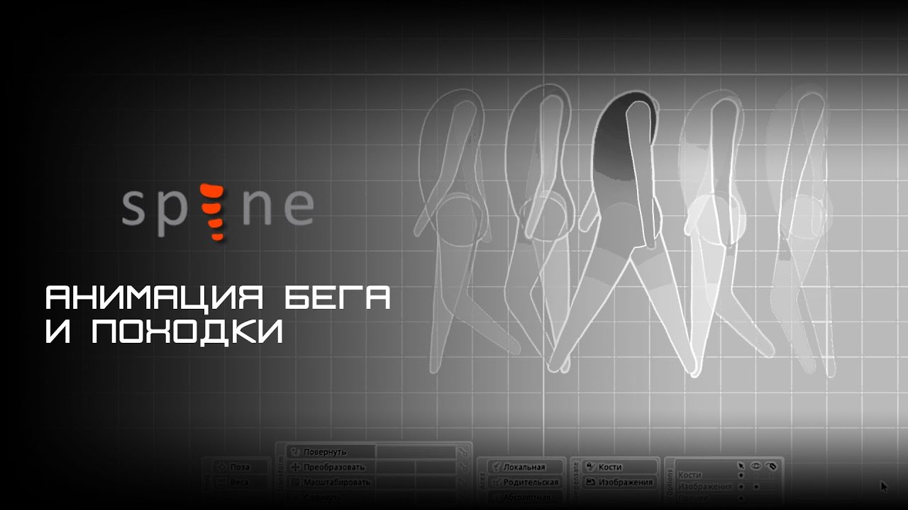 Spine основной принцип анимации шага и бега