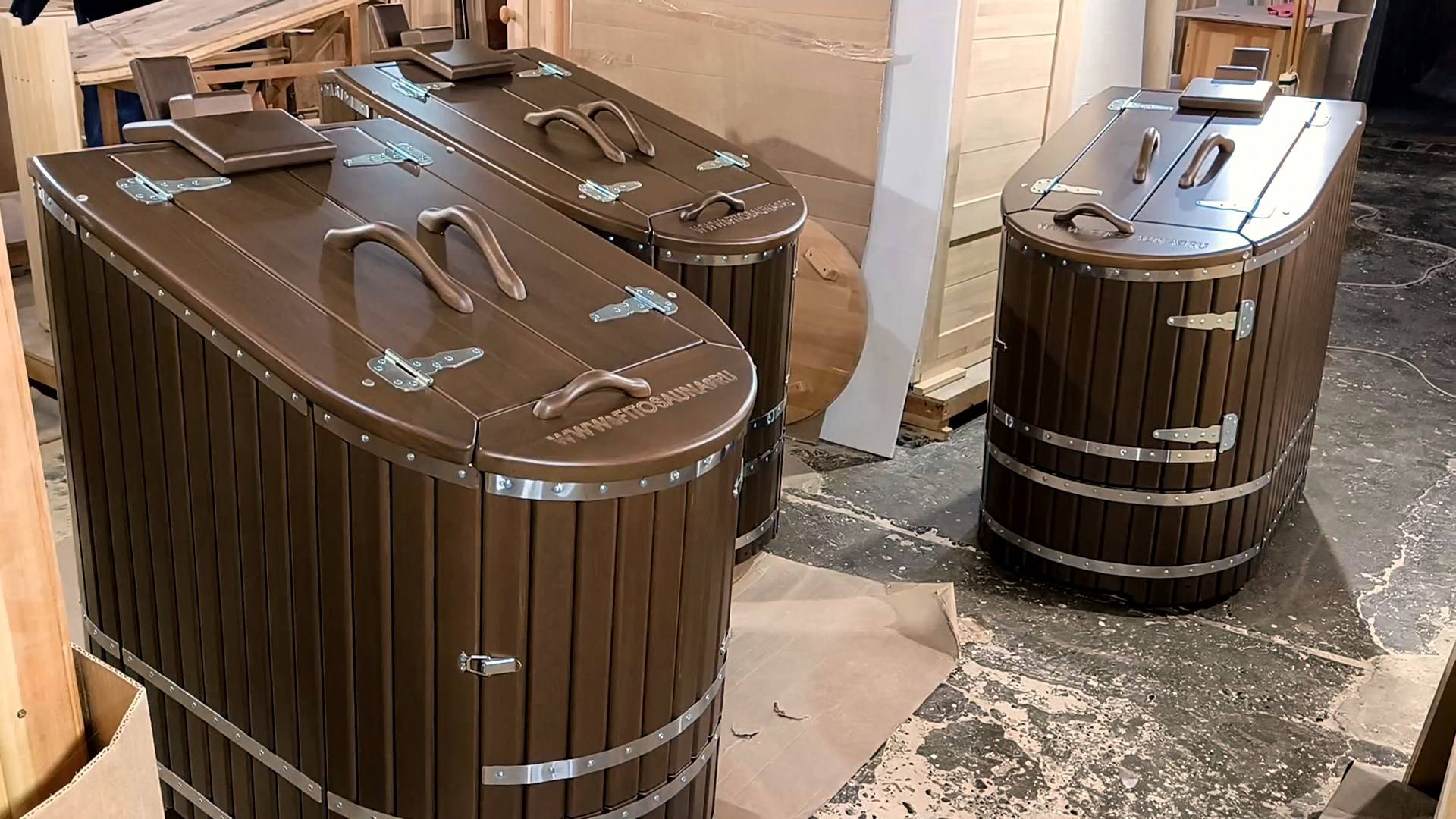 Видеообзор 3 кедровых полулежачих фитобочек Ладья