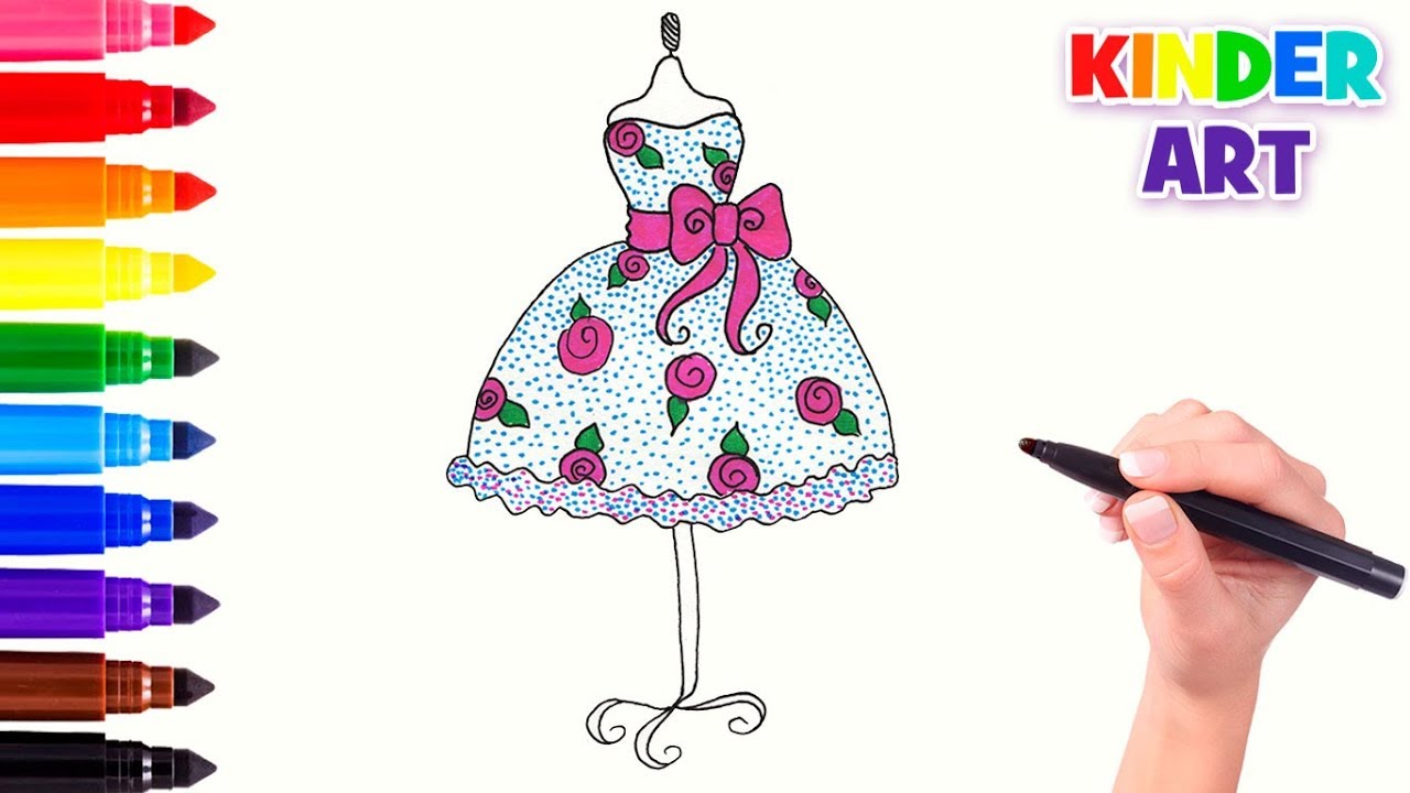 Как нарисовать красивое летнее платье