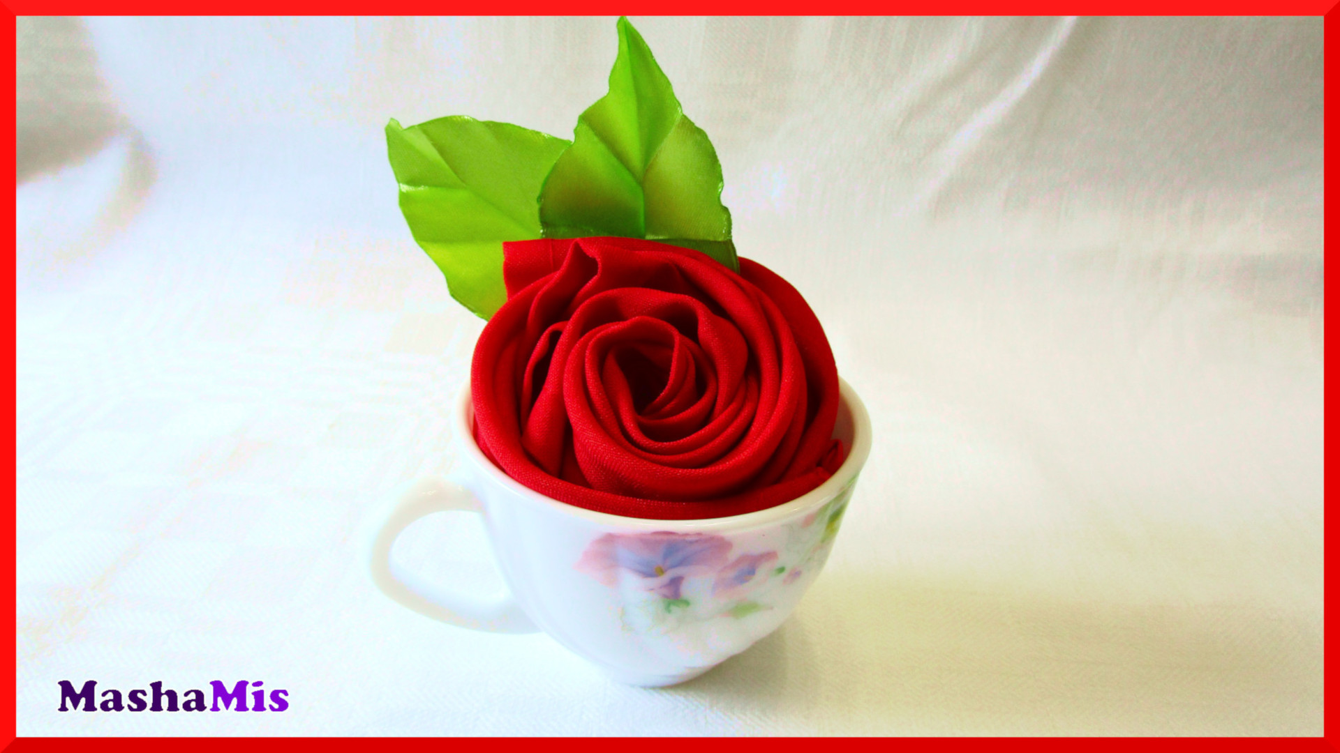 Как сложить салфетки для сервировки стола| Роза