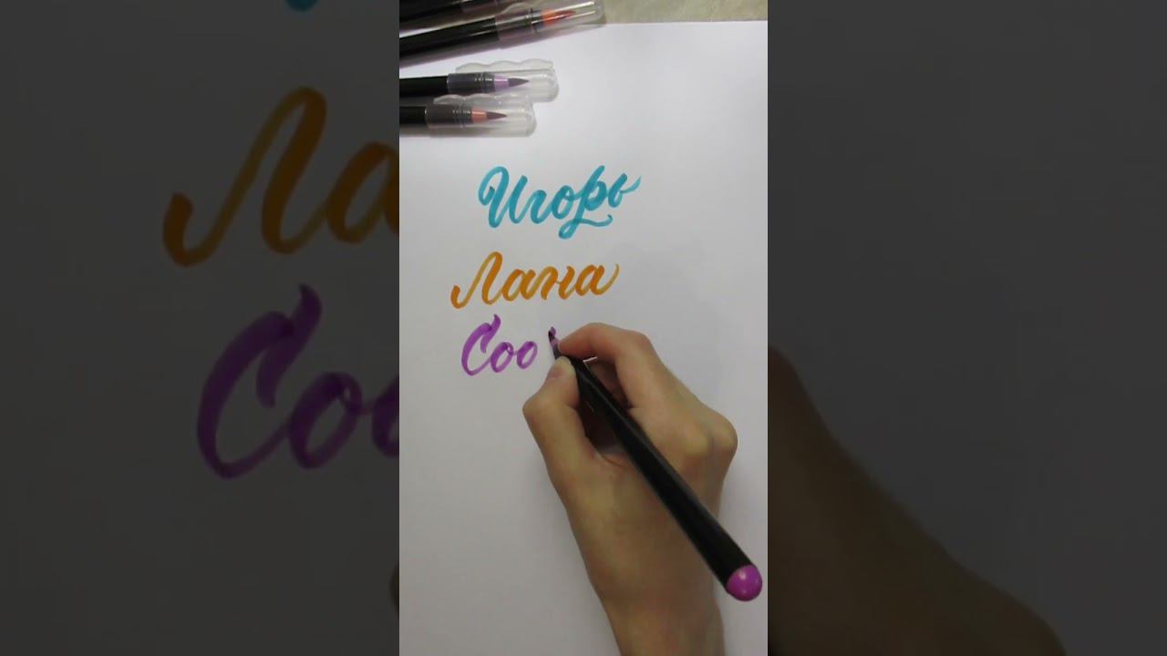 Имя Софья брашпеном #леттеринг #брашпен #каллиграфия #lettering #brushpen