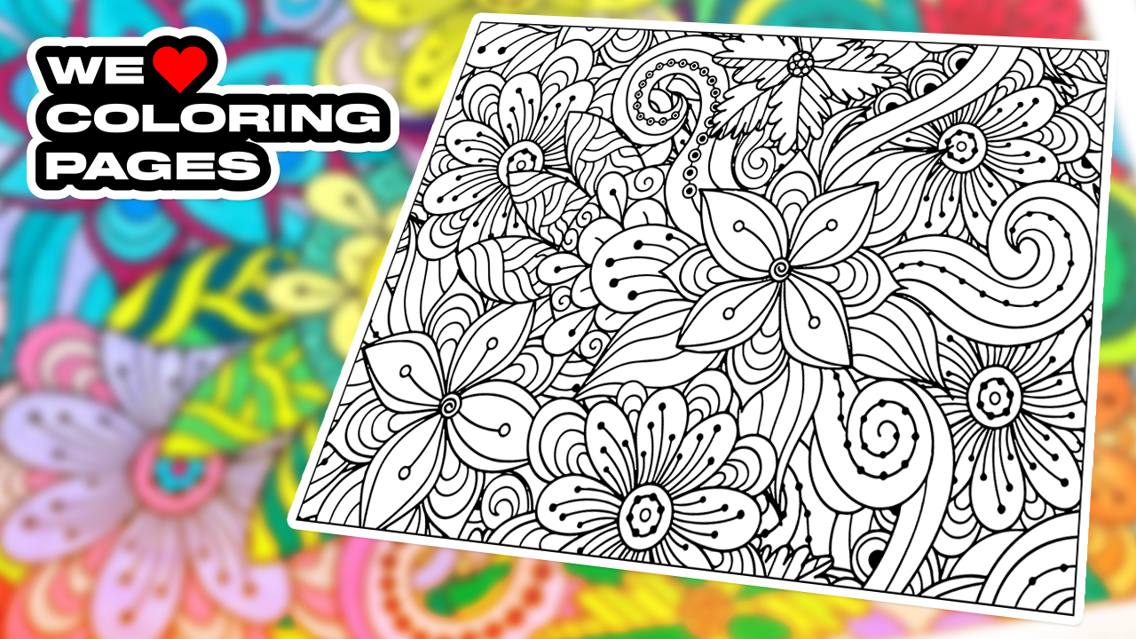 #41 Цветы Анти-Стресс Раскраска | МЫ ❤️ РАСКРАСКИ