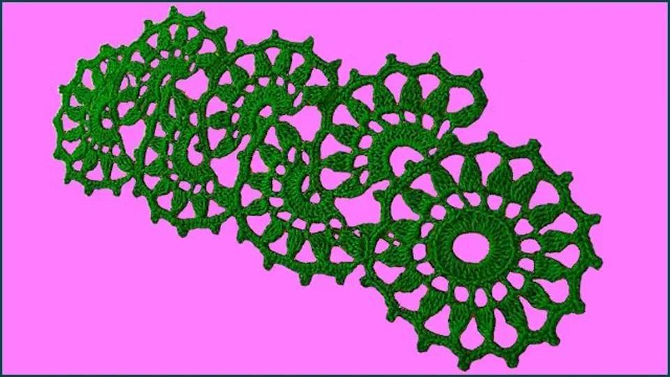 Ленточное кружево крючком. Вязание кружева.