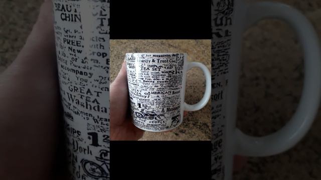 кружка "Газета на кружке" для чая и кофе, в подарок, классическая из премиум керамики, 330 мл