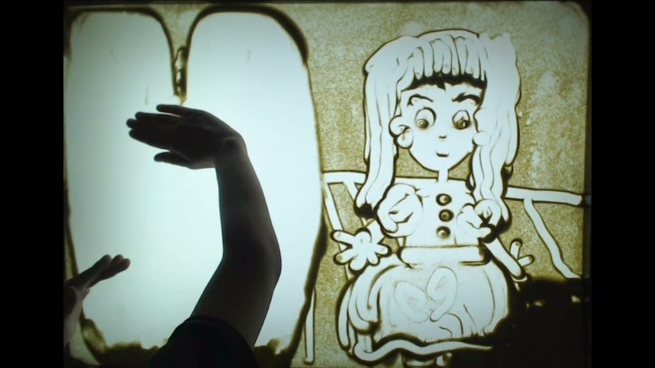 "История Золушки"  - песочная анимация