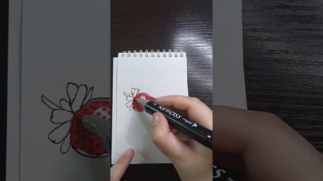 Клубника маркерами