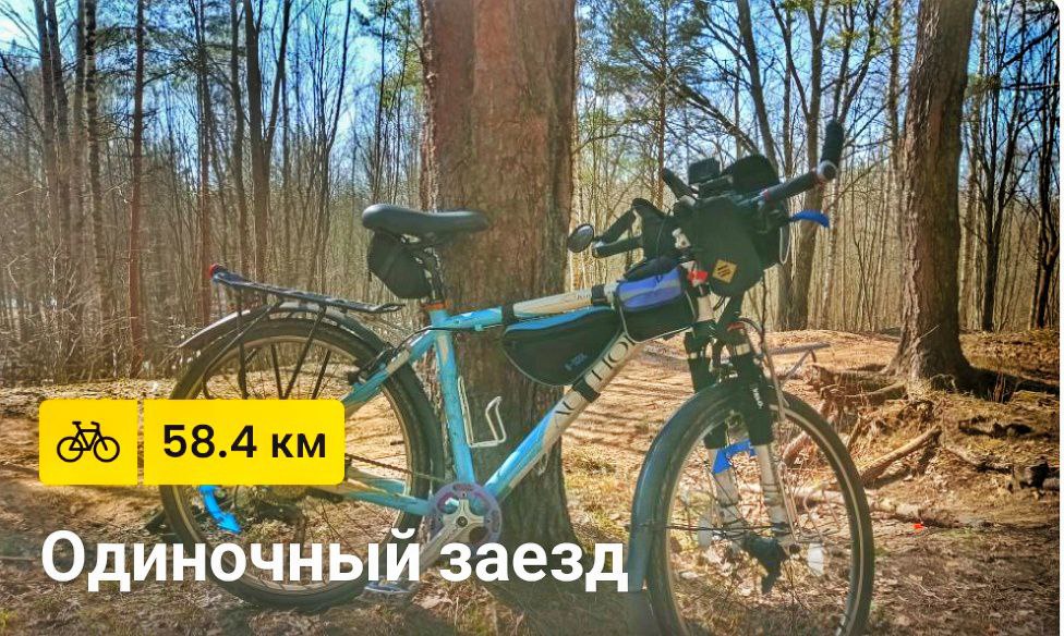 Катаюсь одна, тренируюсь перед поездкой. Снимаю на 2 камеры. Первые аисты.